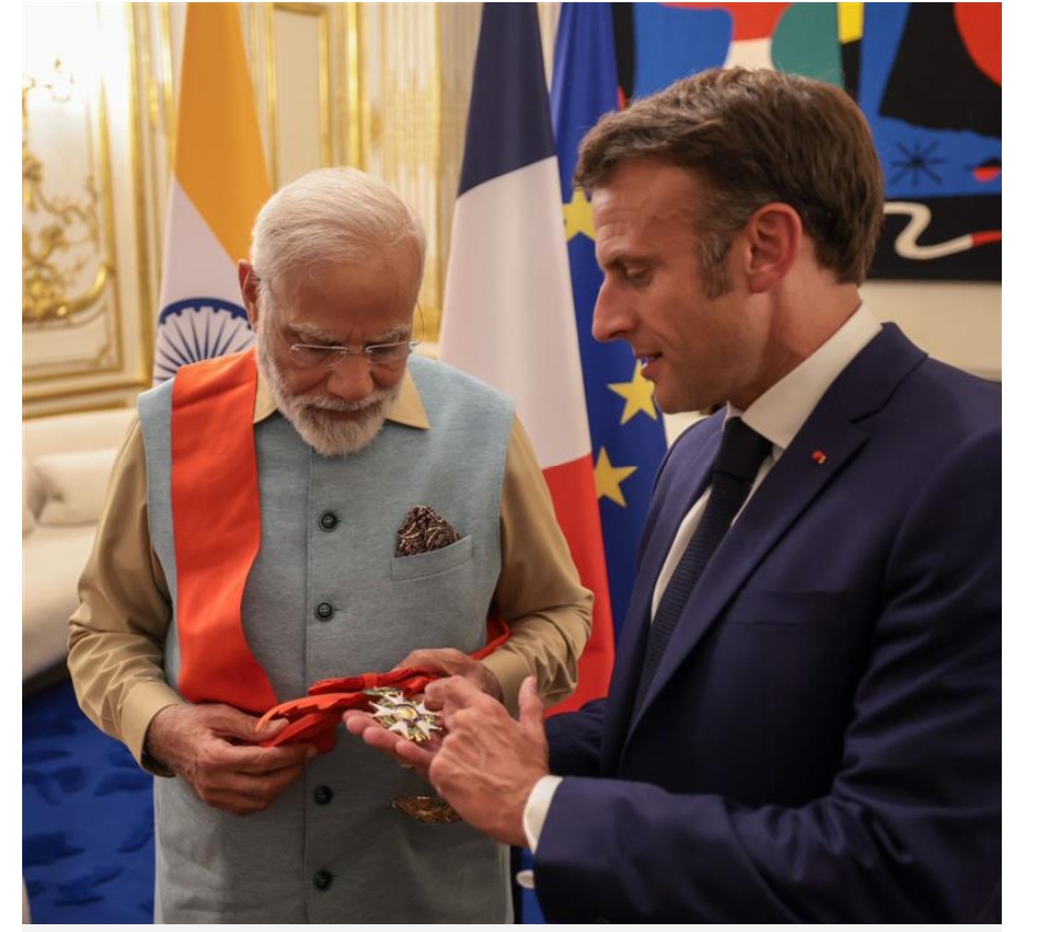Modi first Indian PM to receive France's Grand Cross of the Legion ...